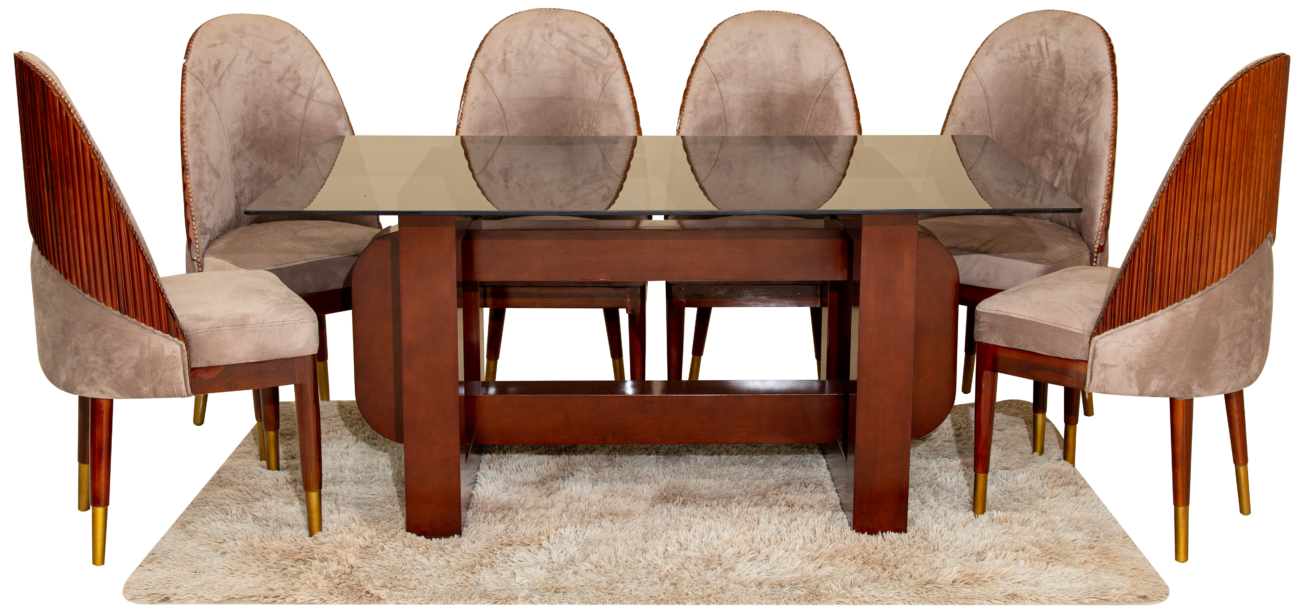 COMEDOR CARACOL 6P CHAMPAGNE - muebleriaacurio.com.ec